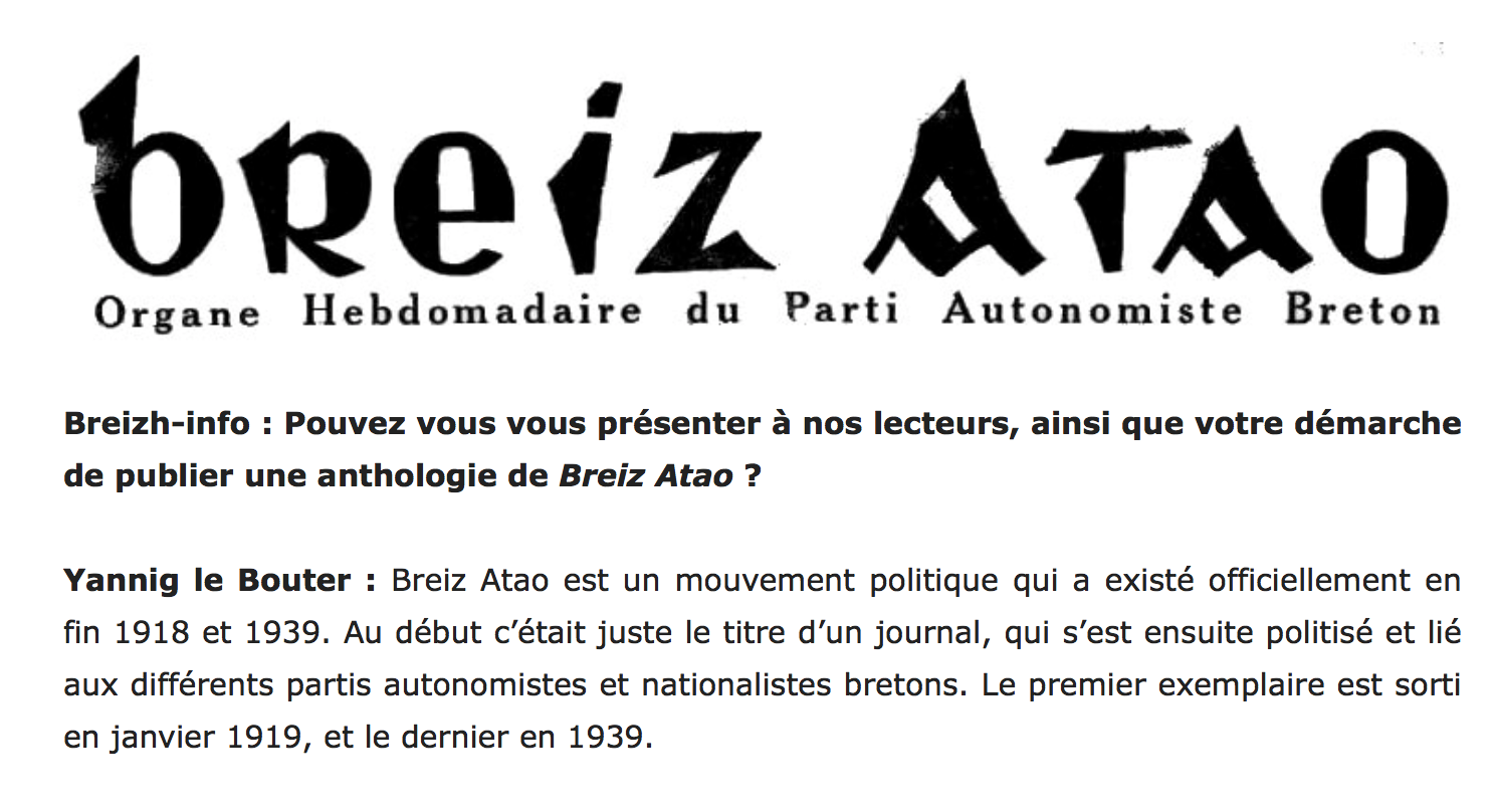 Boris Le Lay et Breiz Atao | GRIB : Groupe Information Bretagne